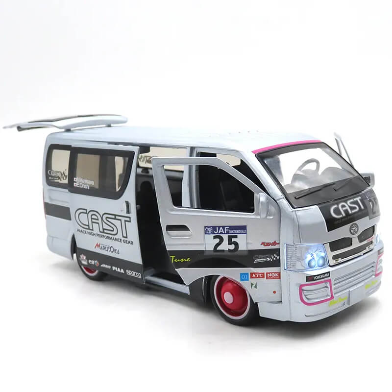 Toyota Hiace Cast Rally Van Diecast Model Van 1:32 Scale Proswon brand ...