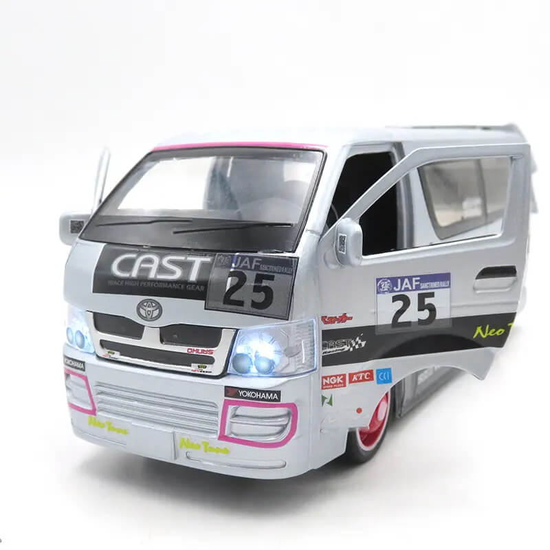 Toyota Hiace Cast Rally Van Diecast Model Van 1:32 Scale Proswon brand ...