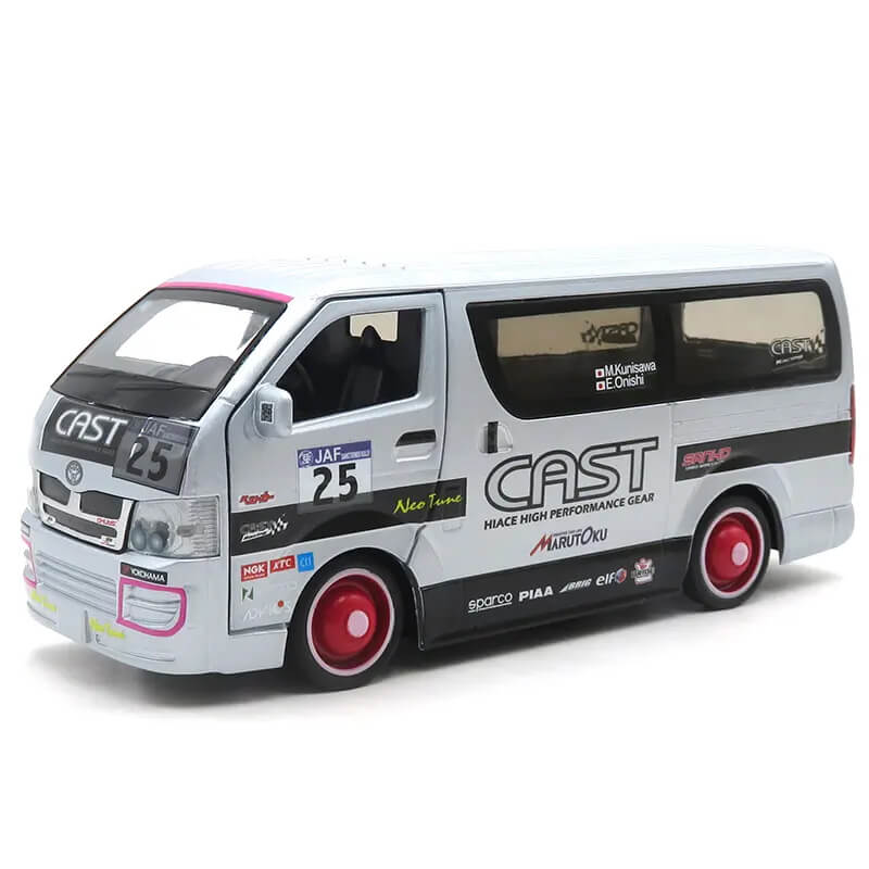 Toyota Hiace Cast Rally Van Diecast Model Van 1:32 Scale Proswon brand ...