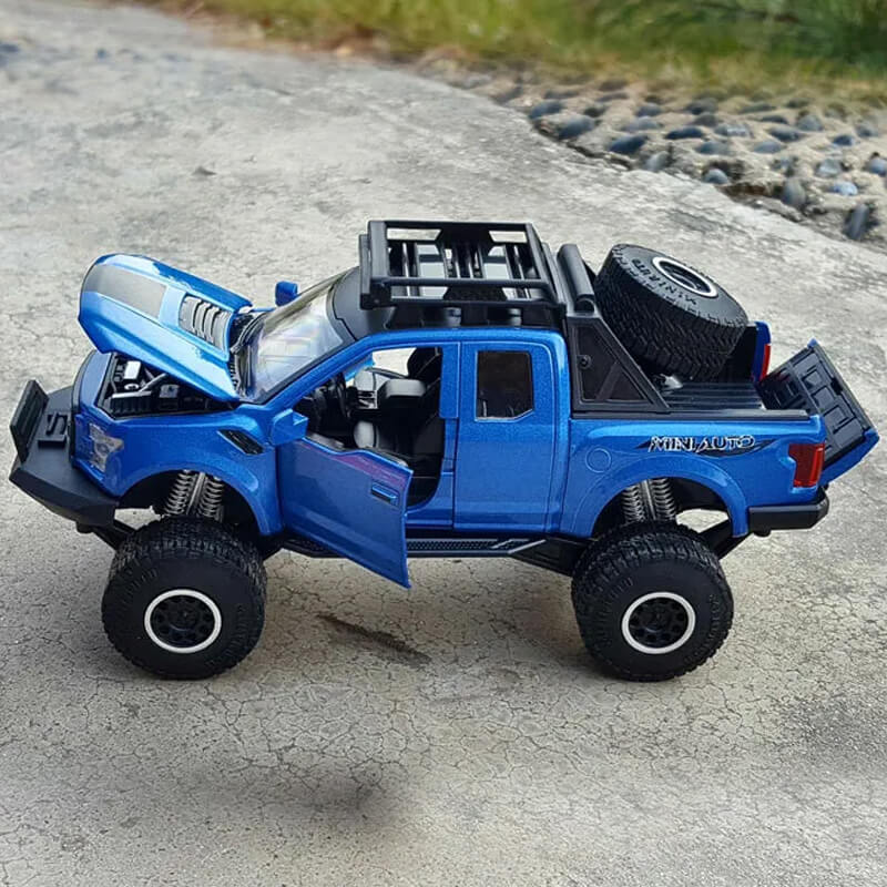 Ford Raptor Pickup Truck SUV Monster Big Wheels 1:32 Diecast Model 4x4 ...